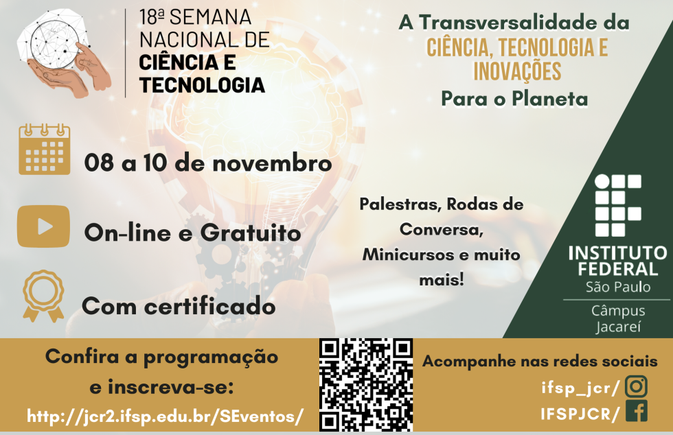 IFSP-JCR convida para SNCT 2021 | Programa Wash